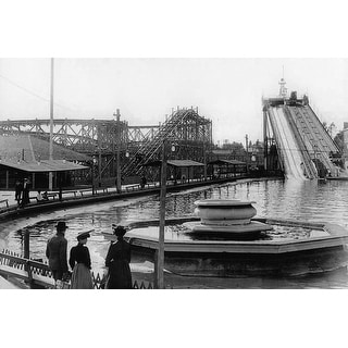 Chutes Park Black and White Gallery Wrapped Canvas - Bed Bath & Beyond ...