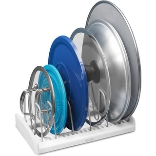 Adjustable Pot Lid Organizer, White - Bed Bath & Beyond - 39481500