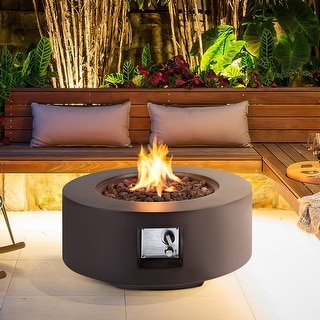 42'' Terrazzo Fire Pit Table 50,000 BTU Rectangle Propane Fire Pit - On ...
