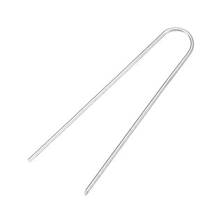 U-Shaped Garden Staples Pegs Ground U Pins 200mm 7.9-inch 3mm Dia Round ...