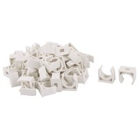 PVC U Shaped Water Supply Pipe Holder Stand Clamps 20mm Dia 50pcs ...