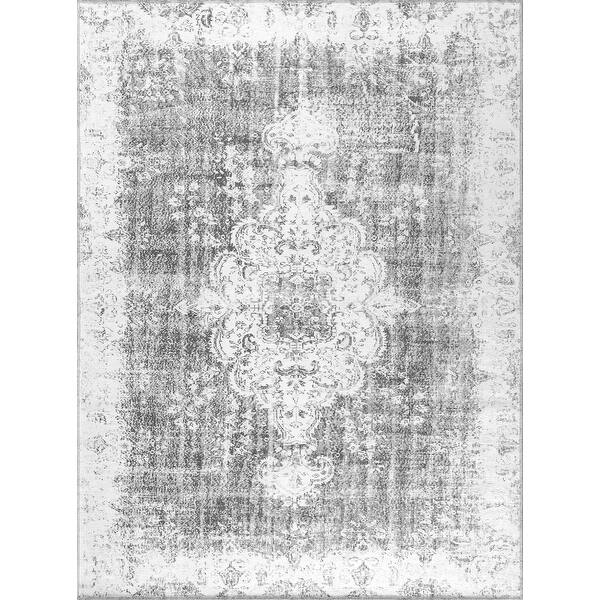 Vintage Medallion Machine Washable Non Slip Area Rugs for Living Room ...