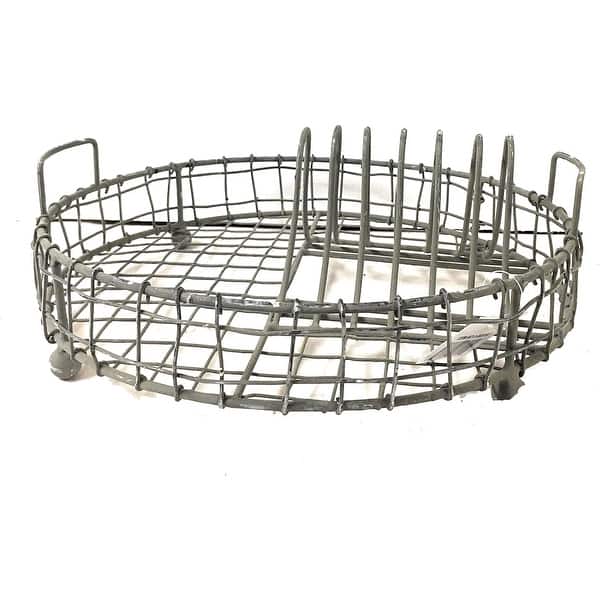 Gray Galvanized Metal Vintage Dish Rack with Utensil Holder - Bed Bath ...