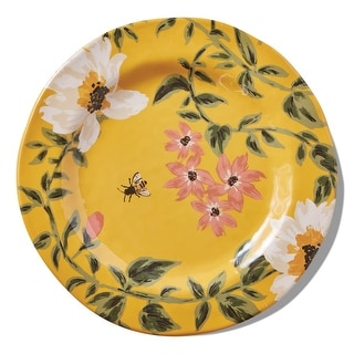 Bee Floral Melamine Dinner Plate S4 - Bed Bath & Beyond - 39855548