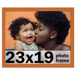 23x19 Frame Honey Pecan Brown Picture Frame - Modern Photo Frame - Bed ...