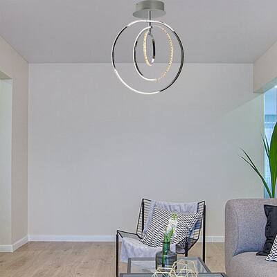 LED Ceiling Lamp - Chrome - Overstock - 34618785