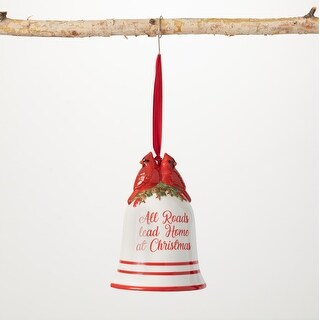 Cardinal-Topped Bell Ornament - Bed Bath & Beyond - 36134839