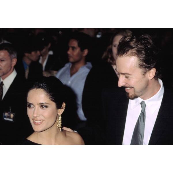 Edward Norton And Salma Hayek At The Premiere Of Red Dragon 9302002 Nyc ...