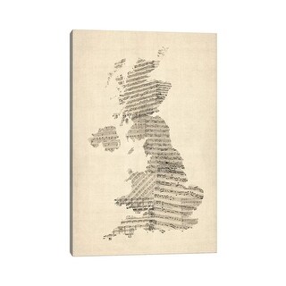 iCanvas "Great Britain Music Map II" by Michael Tompsett Canvas Print ...