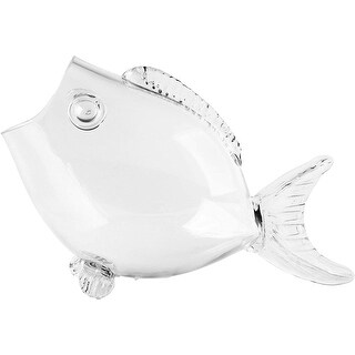 Palais Glassware'Bol de Poisson Clear Glass Fish Shaped Bowl 10.5 ...