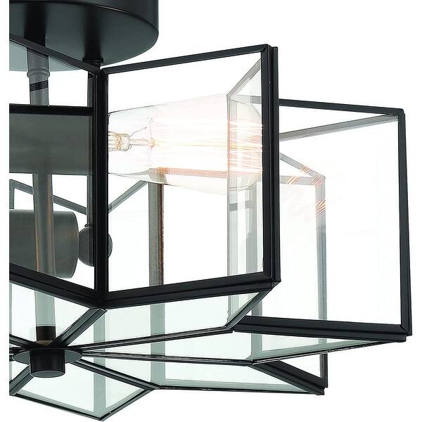 2 - Light 16.14'' Unique/Statement Star Semi Flush Mount - 8.86"Hx16.14 ...