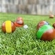 GoSports 100mm Hardwood Bocce Set with 8 Premium Wood Balls, Pallino ...