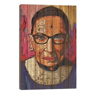 Ruth Bader Ginsburg Print On Wood by David Hinds - Multi-Color - Bed ...