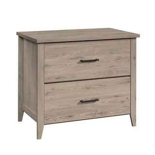 Engineered Wood Transitional Lateral File with 2 Drawers, Brown - Bed ...