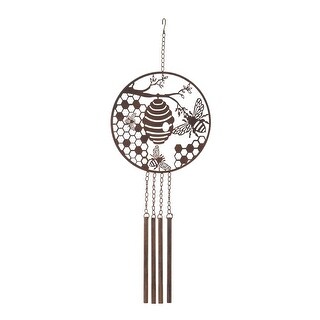 Bronze Metal Bumble Bee Wind Chime 33"H - Bed Bath & Beyond - 40880996