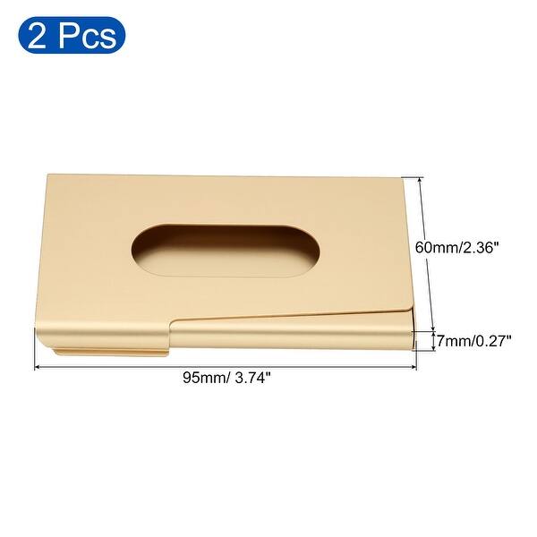 2pcs 3.7x2.3x0.2 Inch Business Card Holder Alloy Name Cards Case - Bed ...
