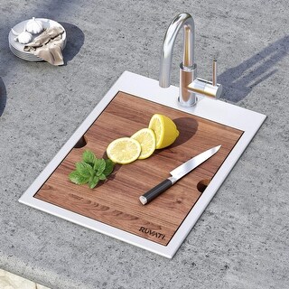 Ruvati RVH8218 Vino 18" Drop In Single Basin Stainless Steel Kitchen ...