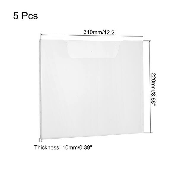 12.2x8.7" Wall Sign Holder, 5Pcs PP Reusable Landscape Wall Mount ...