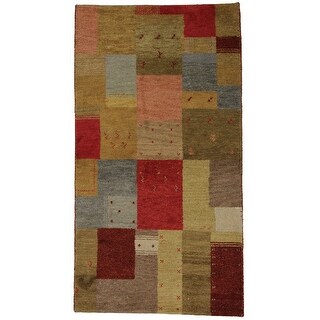 Canvello Hand Made Modern All Over Indo Gabbeh Rug - 2'11'' X 5'5 ...