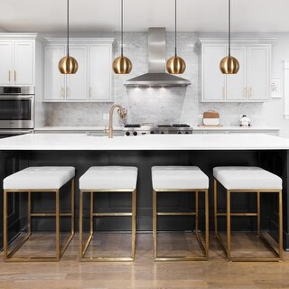 Modern 1-Light Mini Black Gold Metal Dome Kitchen Island Pendant Light ...