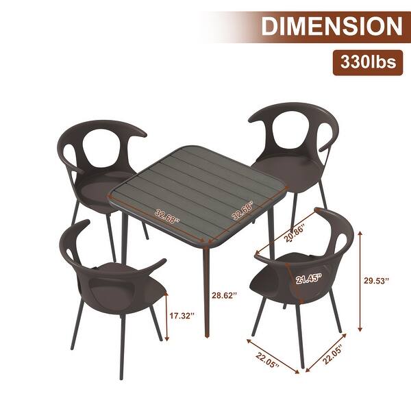 4 - Person Square Outdoor Dining Set - Bed Bath & Beyond - 39989786