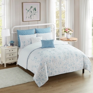 Adeline 7 Piece Floral Comforter Set - Bed Bath & Beyond - 36802250