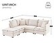 89 inch L-Shape Sectional Sofa Modern 5-Seat Couches Sets with ...