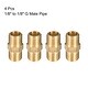 Brass Pipe Fitting, Thread Hex Nipple 1/8" x 1/8" G Male Pipe Brass ...
