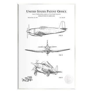 Stupell Intricate Airplane Diagram Wall Plaque Art, Design by Karl ...