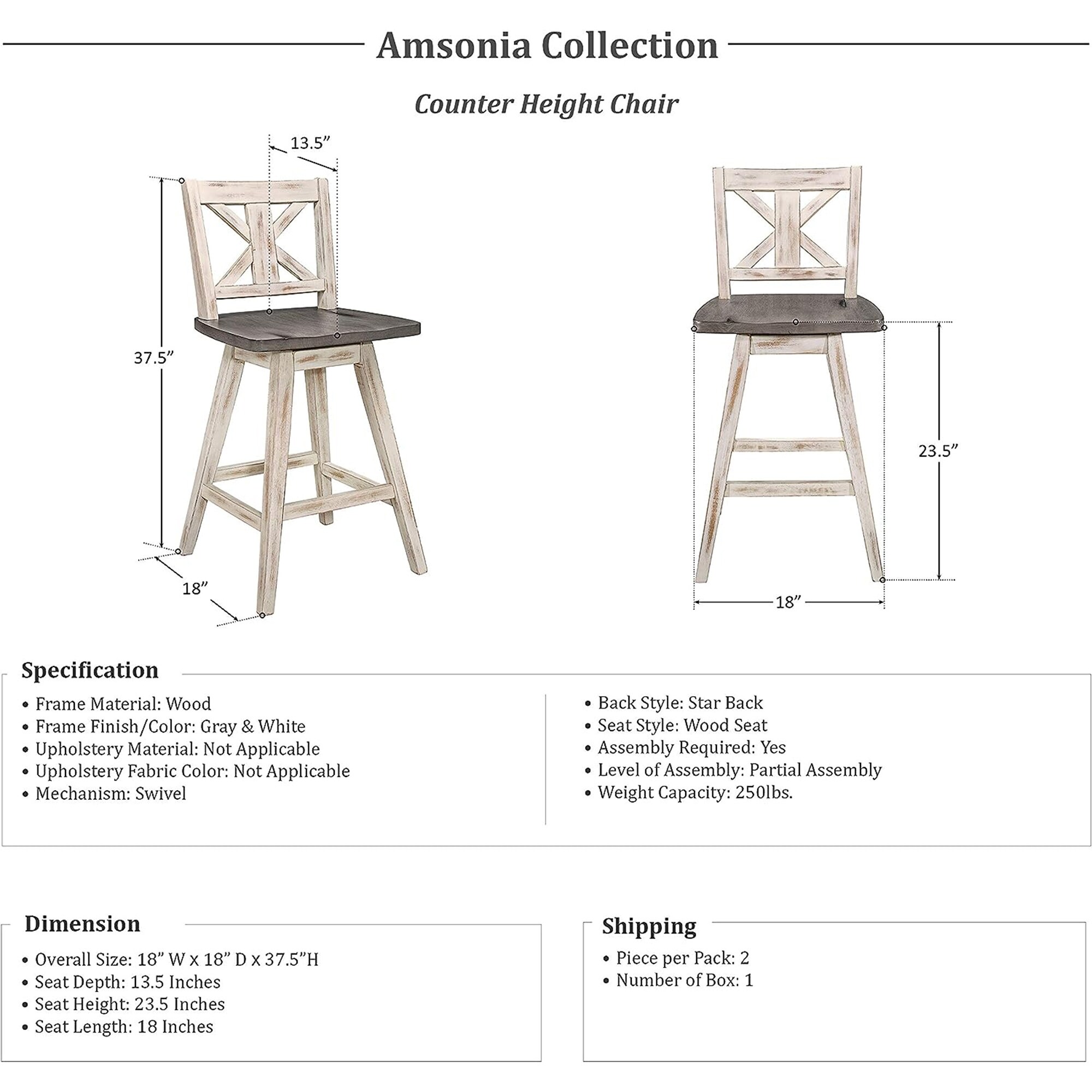 Homelegance amsonia bar stools store