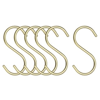 S Hooks, 6Pcs Aluminum Alloy S-Shaped Hook for Hanging Clothes - Bed ...