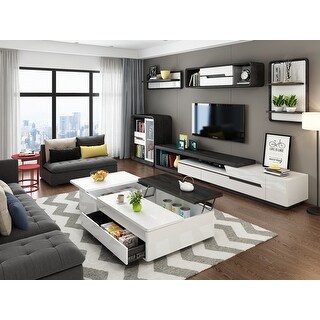 JASIWAY Modern Retractable TV Stand with Storage - Bed Bath & Beyond ...