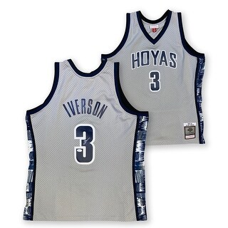 Allen Iverson Autographed Georgetown Hoyas Mitchell & Ness Swingman ...