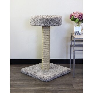 New Cat Condos Solid Wood Cat Scratching Post and Sleeper - Bed Bath ...