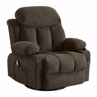 360° Rotating Swing Lounge Chair with Massage & Heating, USB, 2 Cup ...