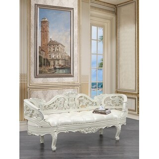 Seville Pearl White Upholstered Bench - Bed Bath & Beyond - 41507682