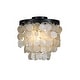 3-Light 13" Indoor Capiz Shell Flush Mount Ceiling Light Coastal ...