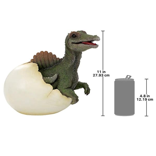 Design Toscano Prehistoric Spinosaurus Dinosaur Egg Hatchling Garden ...