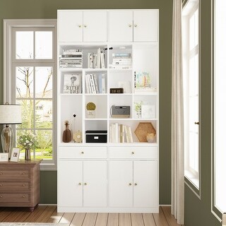 Multi-Compartment Storage BookShelf Chic Organizer Cupboard Display ...