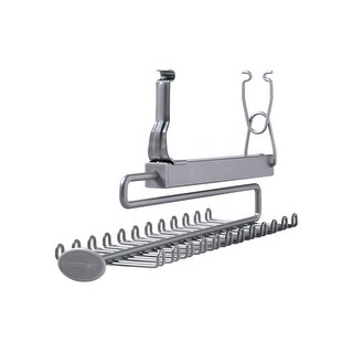 ClosetMaid 24-Hook Sliding Tie & Belt Rack Wire Shelving Accessory ...
