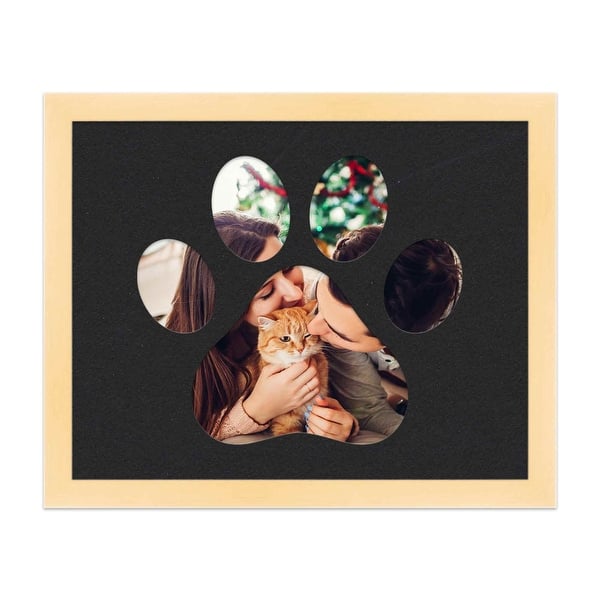 8x10 Frame - Paw Print Acid-Free Cream Photo Mat - Pet Memorial Gifts ...