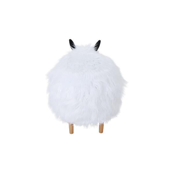 Levi Furry Yak Ottoman by Christopher Knight Home - On Sale - Bed Bath ...