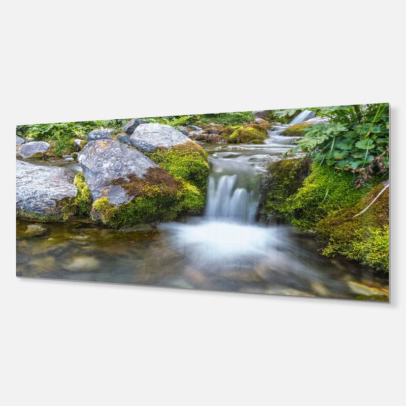 Summer Water Stream - Landscape Photography Glossy Metal Wall Art ...