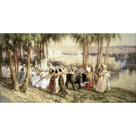 Egyptian Procession by Frederick Arthur Bridgman Figures Art Print ...