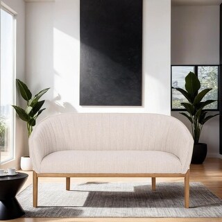 Mid-Century Loveseat with Channel Stitched Backrest - Bed Bath & Beyond ...