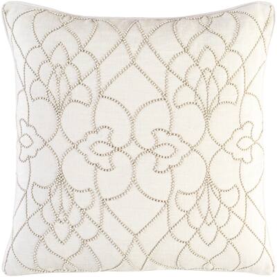 Decorative Feng Cream 18-inch Throw Pillow Cover - Overstock - 23143001