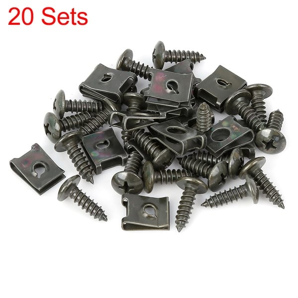 20 Set 4.8x16mm U Clip Screw Assortment Dash Trim Metal Interior - Army ...