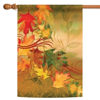 Unique Autumn Falling Leaves House Flag 40" x 28" - Bed Bath & Beyond ...