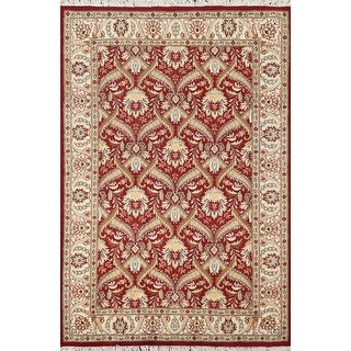 Vegetable Dye Floral Aubusson Wool/ Silk Oriental Area Rug Handmade - 4 ...