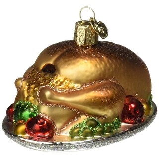 Turkey Dinner Platter Glass Ornament - Bed Bath & Beyond - 39387313